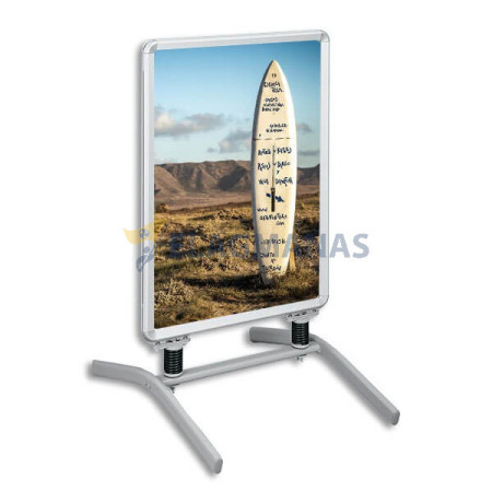 Pastatomas stovas reklamai su spyruokle, A1, dvipusis