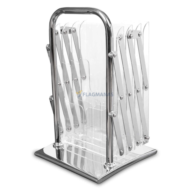 Brošiūrų laikiklis Compact, A4 mobilus stendas Jūsų reklamai