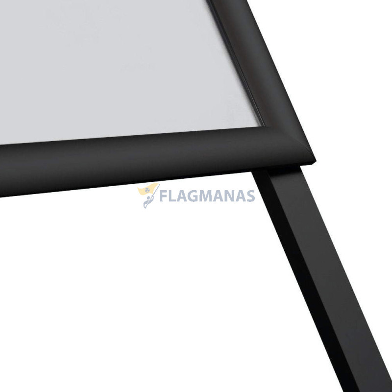 Juodas pastatomas stovas reklamai, A2, dvipusis. Pirkti internetu!